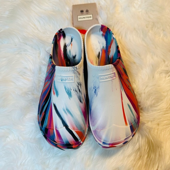 Hunter | Shoes | Hunter White Inout Bloom Clogs Slipon Algae Foam ...